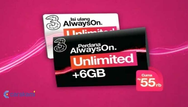 4 Paket Tri Unlimited Tanpa Kuota Terbaru