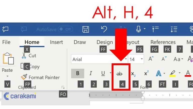 4 Cara Membuat Coretan Pada Teks (Strikethrough) di Microsoft Word
