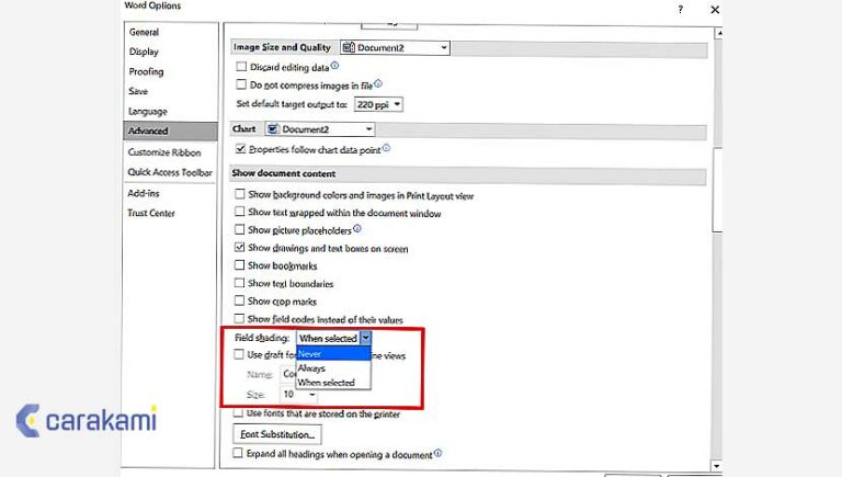 2 Cara Menghilangkan Field Shading Microsoft Word Terbaru