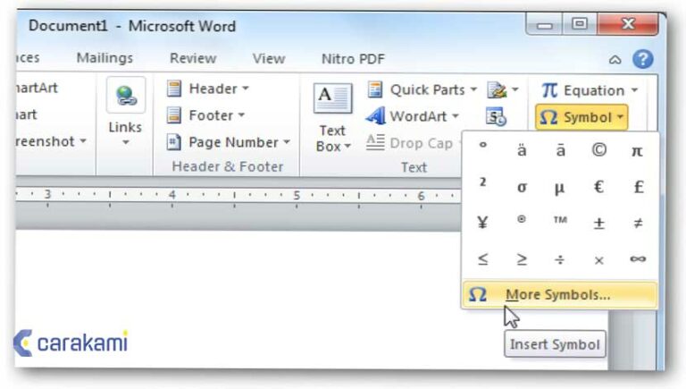 5 Cara Menyisipkan Simbol/ Karakter Khusus Microsoft Word Terbaru