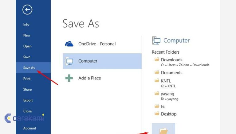 5 cara mengkonversi format file Microsoft Word dari Docx ke Doc