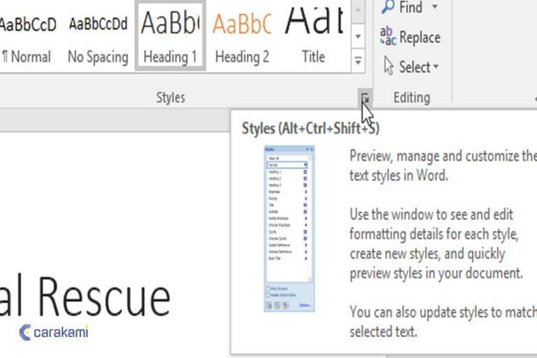 3 Cara Memformat Teks Dengan Fitur Styles Microsoft Word Terbaru
