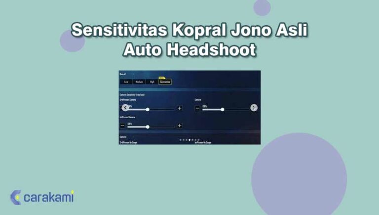 Sensitivitas Kopral Jono Asli Auto Headshoot Terbaru