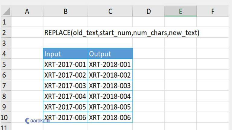 Cara Menggunakan Fungsi REPLACE() Di Excel Terbaru Cara Menggunakan Fungsi REPLACE() Di Excel Terbaru
