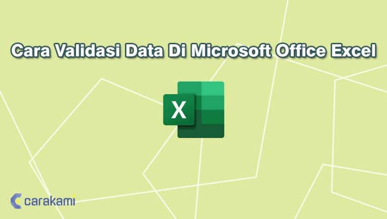 Cara Validasi Data Di Microsoft Office Excel Terbaru