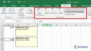 3 Cara Menampilkan/ Menyembunyikan Komentar Indikator Excel