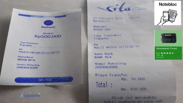 Cara Cetak Struk Dana dengan Printer Bluetooth