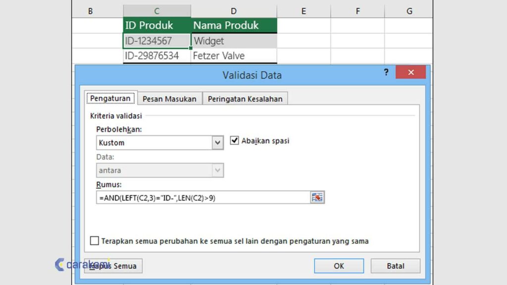 Cara Validasi Data Di Microsoft Office Excel Terbaru