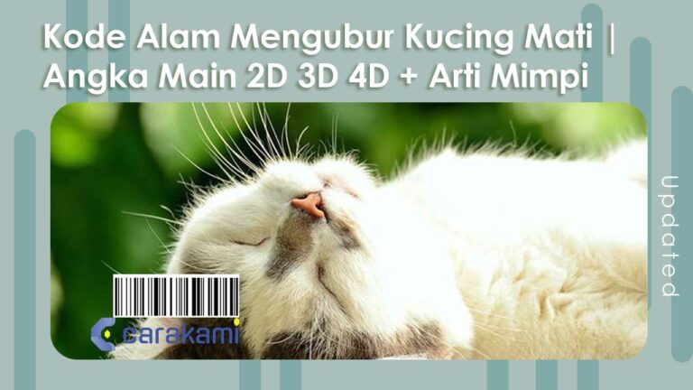 15+ Kode Alam Mengubur Kucing Mati | Angka Main 2D 3D 4D + Arti Mimpi