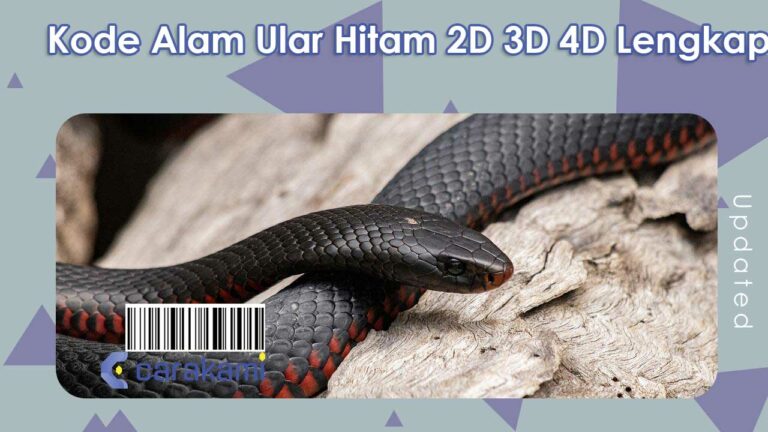 13 Kode Alam Ular Hitam 2D 3D 4D Lengkap