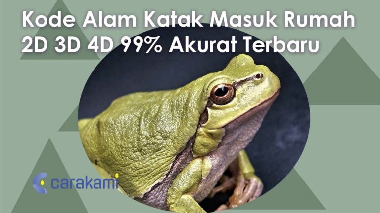 20+ Kode Alam Katak Masuk Rumah 2D 3D 4D 99% Akurat Terbaru