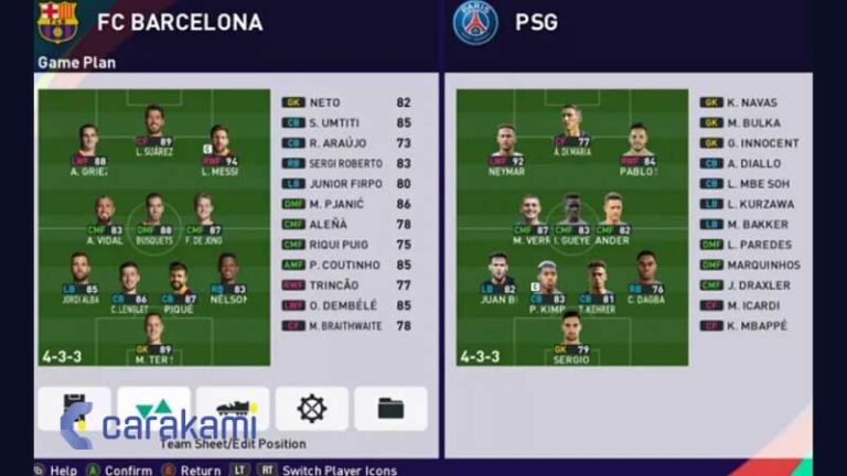 Formasi Terbaik PES Mobile 2024 Auto Menang