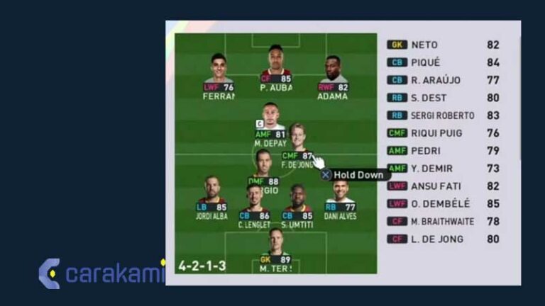 Formasi PES 2024 Barcelona (PS3, PS4, PC) Terbaik