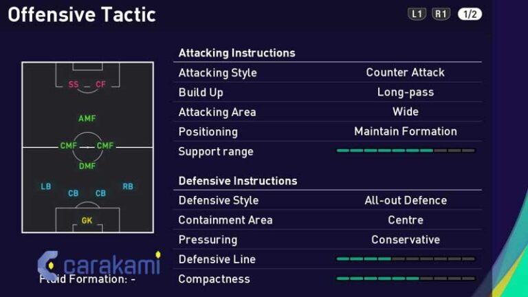5 Cara Setting Formasi dan Taktik PES 2022 Mobile Manjur